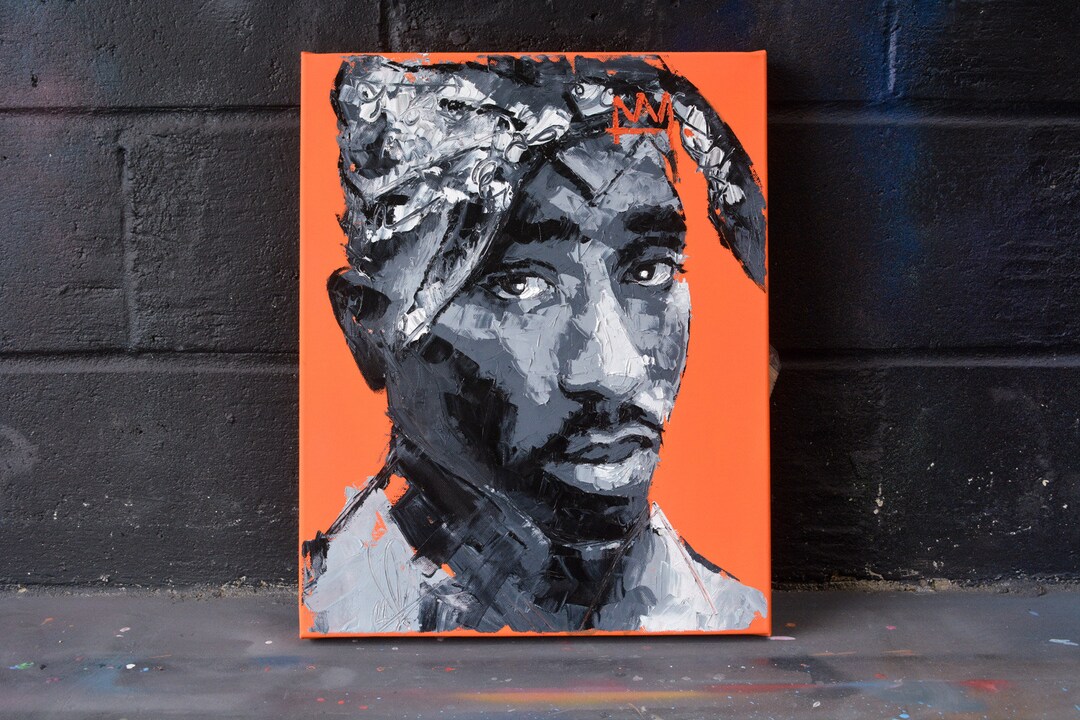 Tupac, Original Painting, 30x24, 30x40 , 2pac, Tupac Shakur, Art, Oil ...
