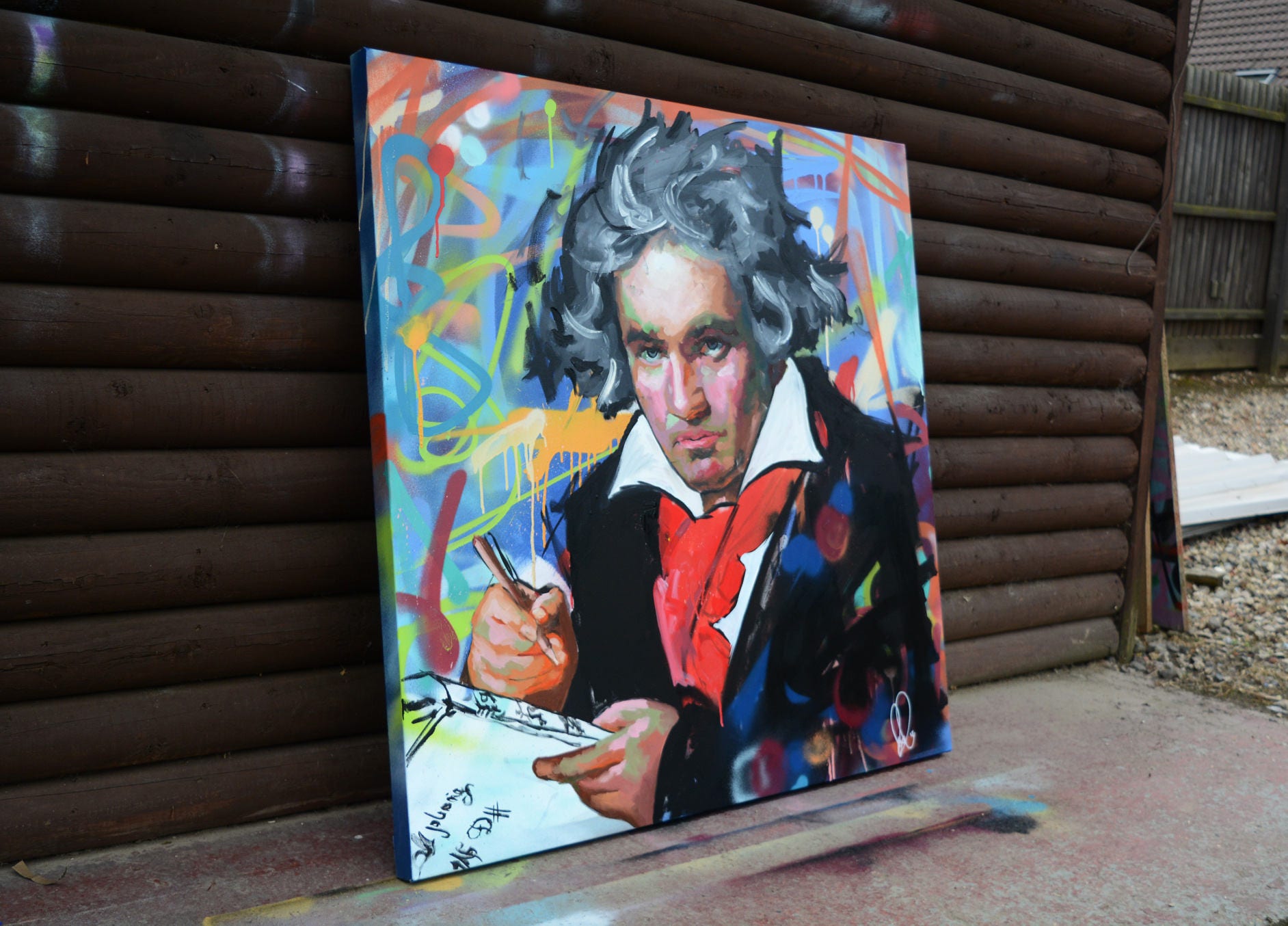 Beethoven Oil Painting Original Beethoven Painting 40 - Etsy