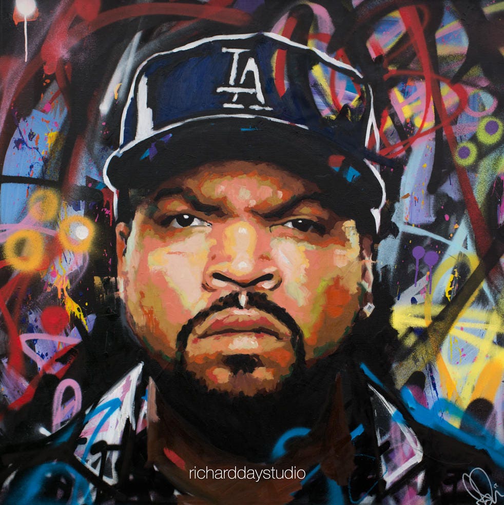 Ice Cube Original Painting 40 Street Art Music | Etsy