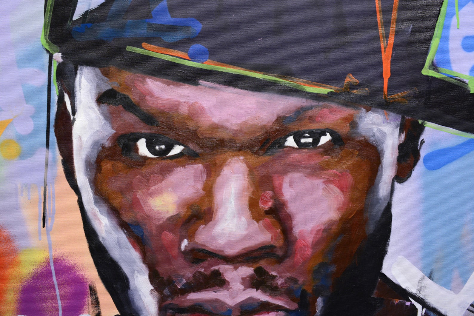 50 Cent Original Painting 40 Art Music Rap Hip | Etsy UK