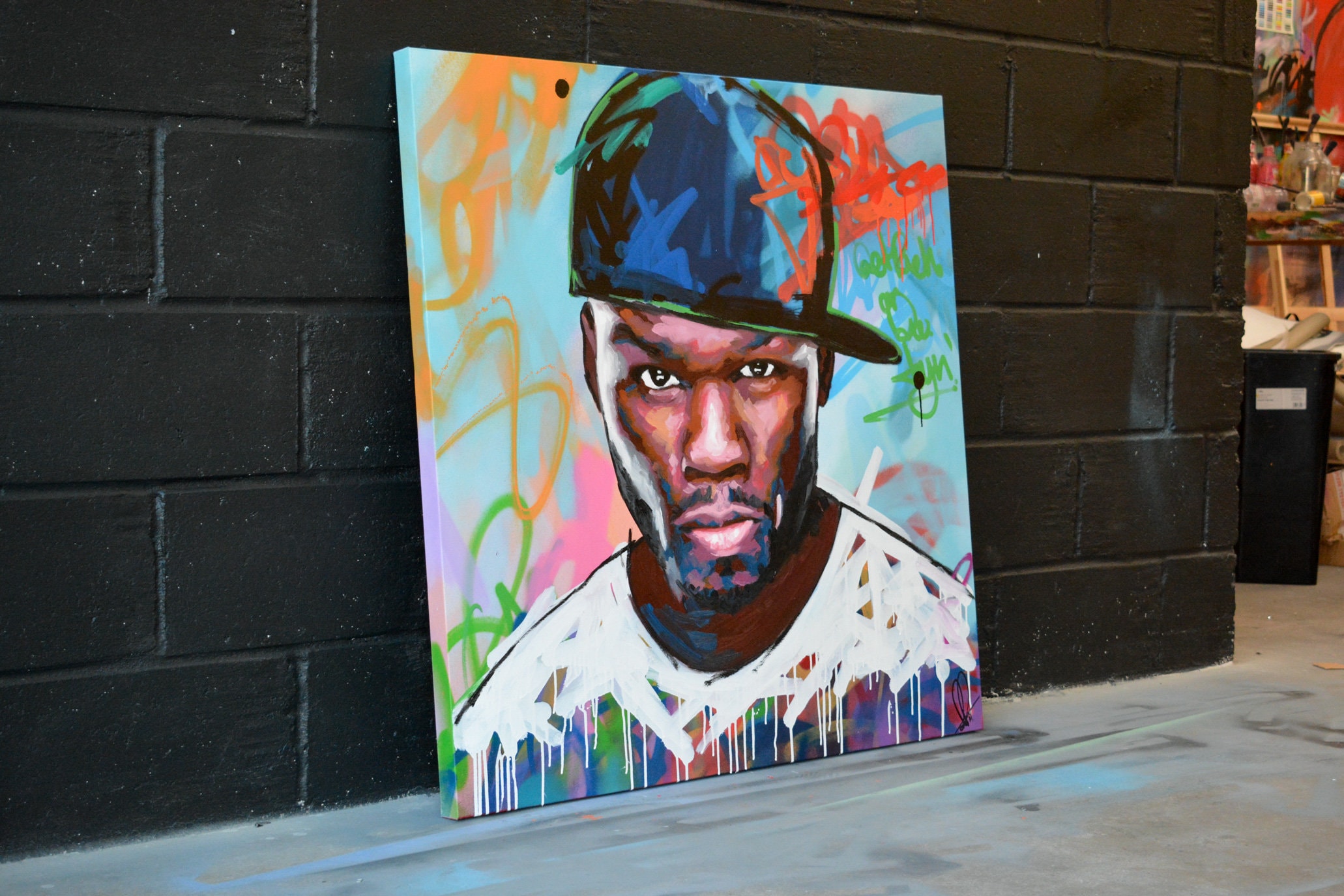 50 Cent Original Painting 40 Art Music Rap Hip - Etsy UK
