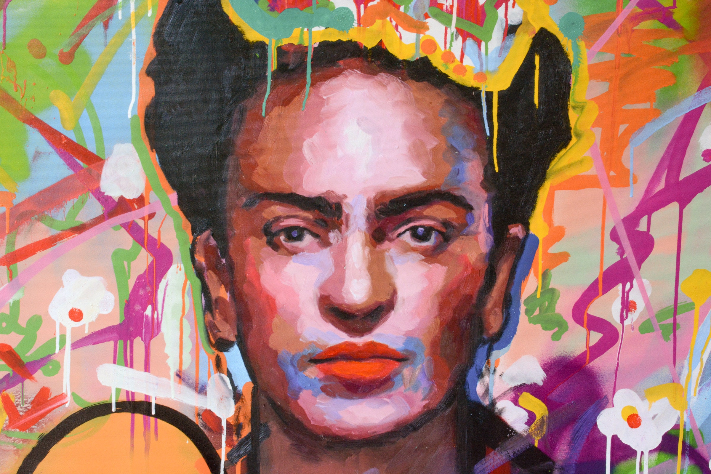 Frida Kahlo Oil Painting Hand Made Original Frida Kahlo - Etsy