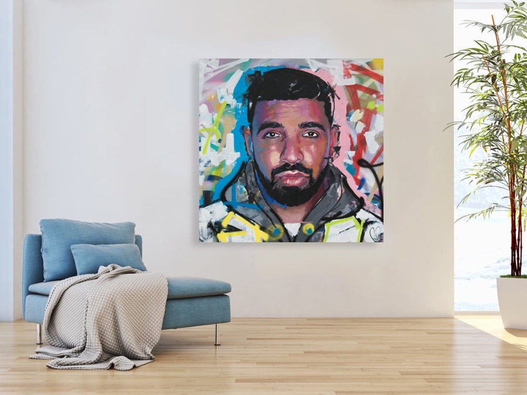 Drake, Original Painting, 40, 52, Art, Music, Rap, Hip Hop, Canvas ...