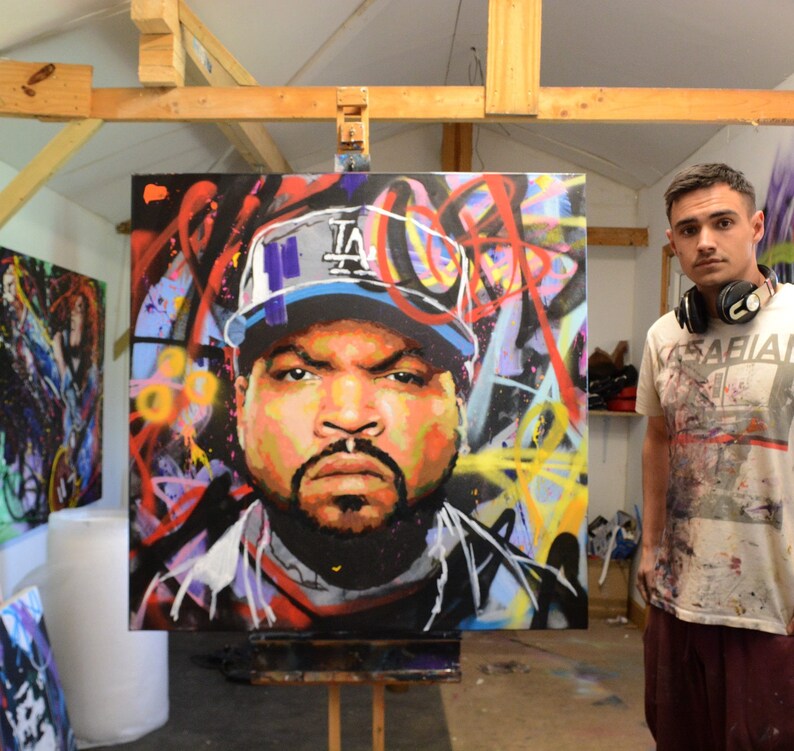 Ice Cube Original Painting 40 Street Art Music | Etsy