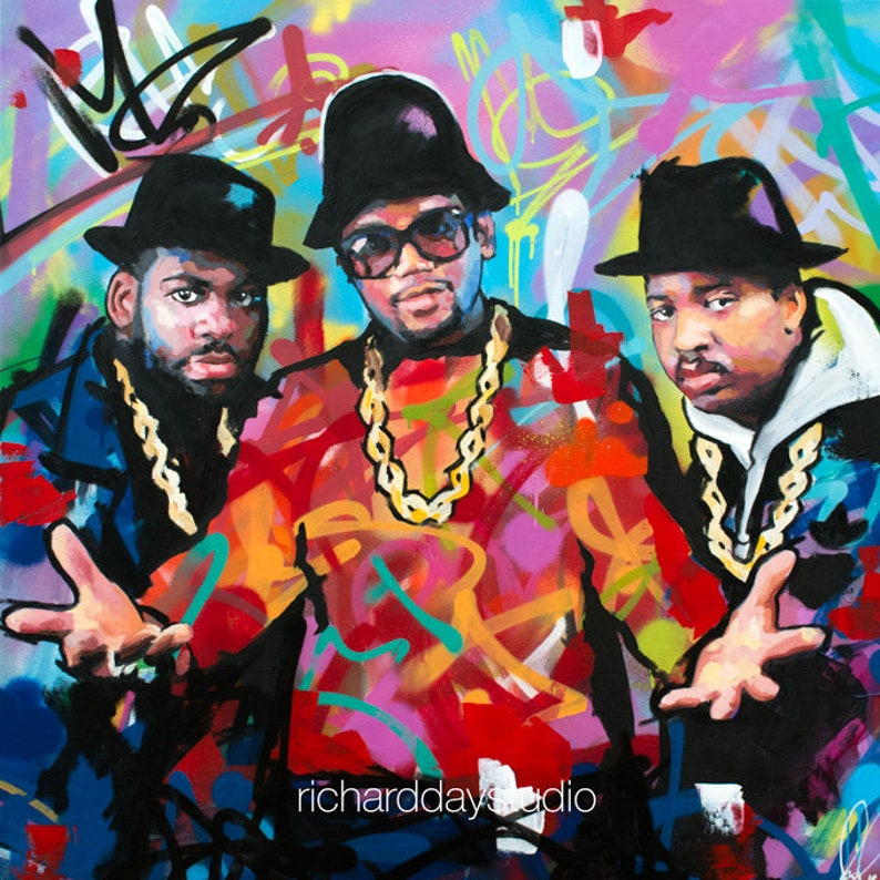 Run DMC Painting Original Run DMC Painting 40 - Etsy