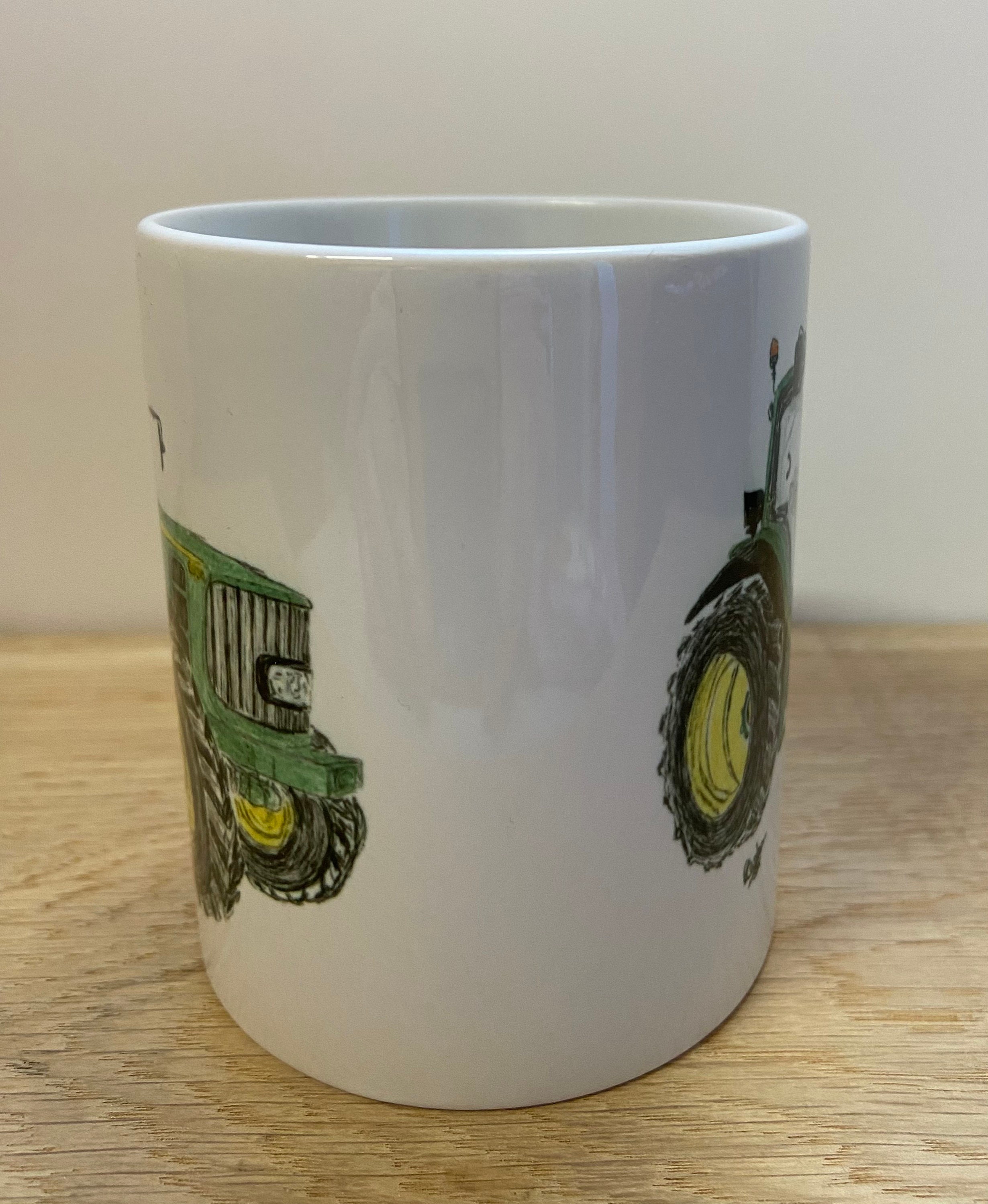 Taza de tractor verde moderno Regalo de tractor Regalo de granjero ...