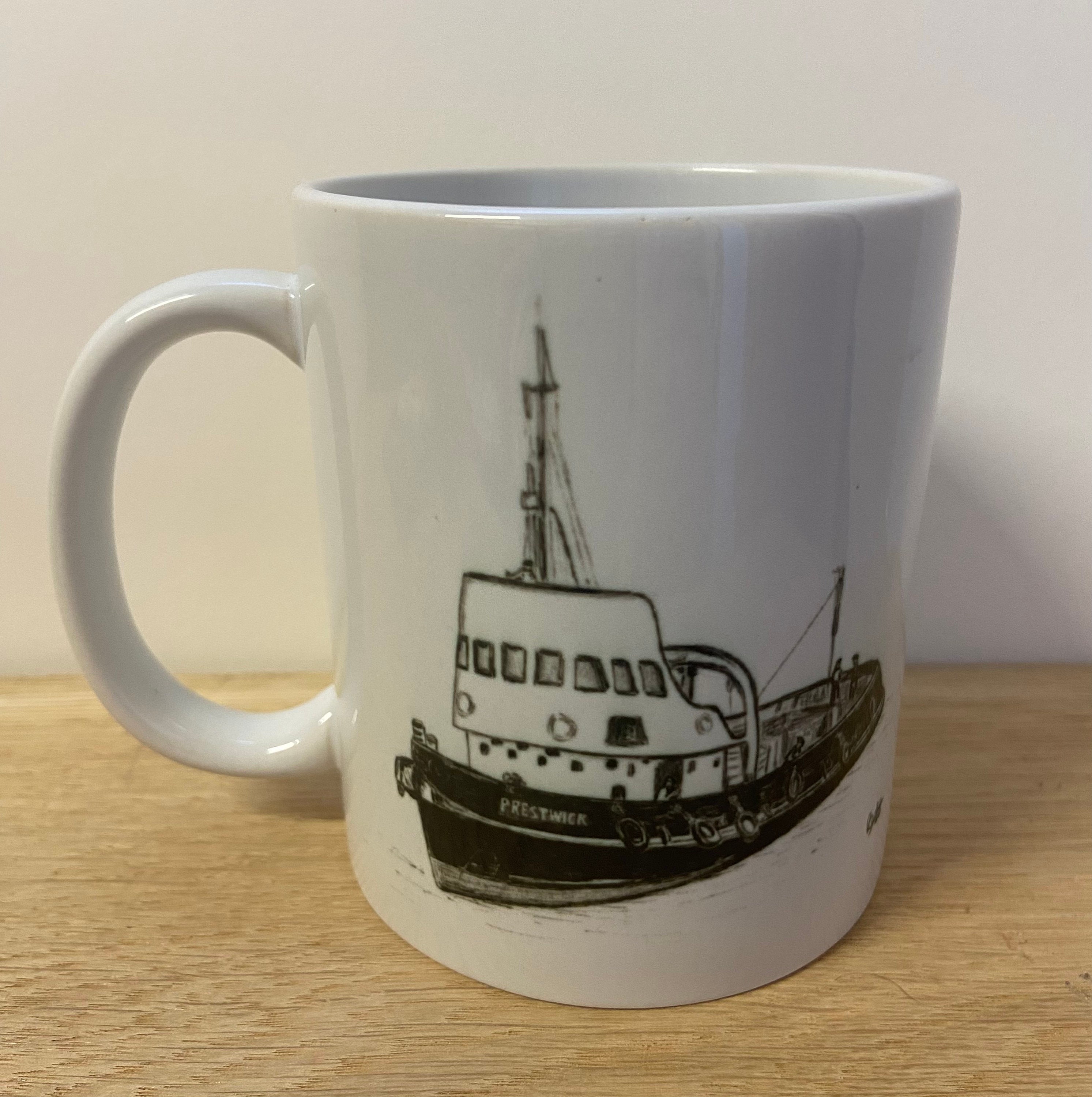 Tug Boat Mug Prestwick Tug Boat Coffee Mug Gift for Docker Tyne Tug Mug ...