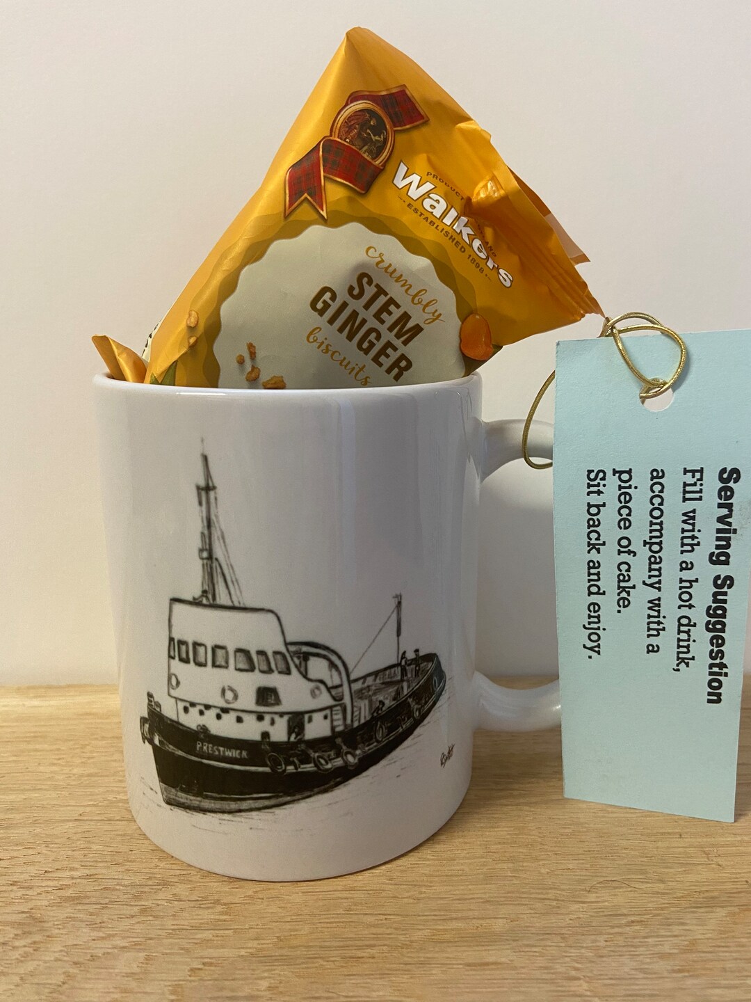 Tug Boat Mug Prestwick Tug Boat Coffee Mug Gift for Docker Tyne Tug Mug ...