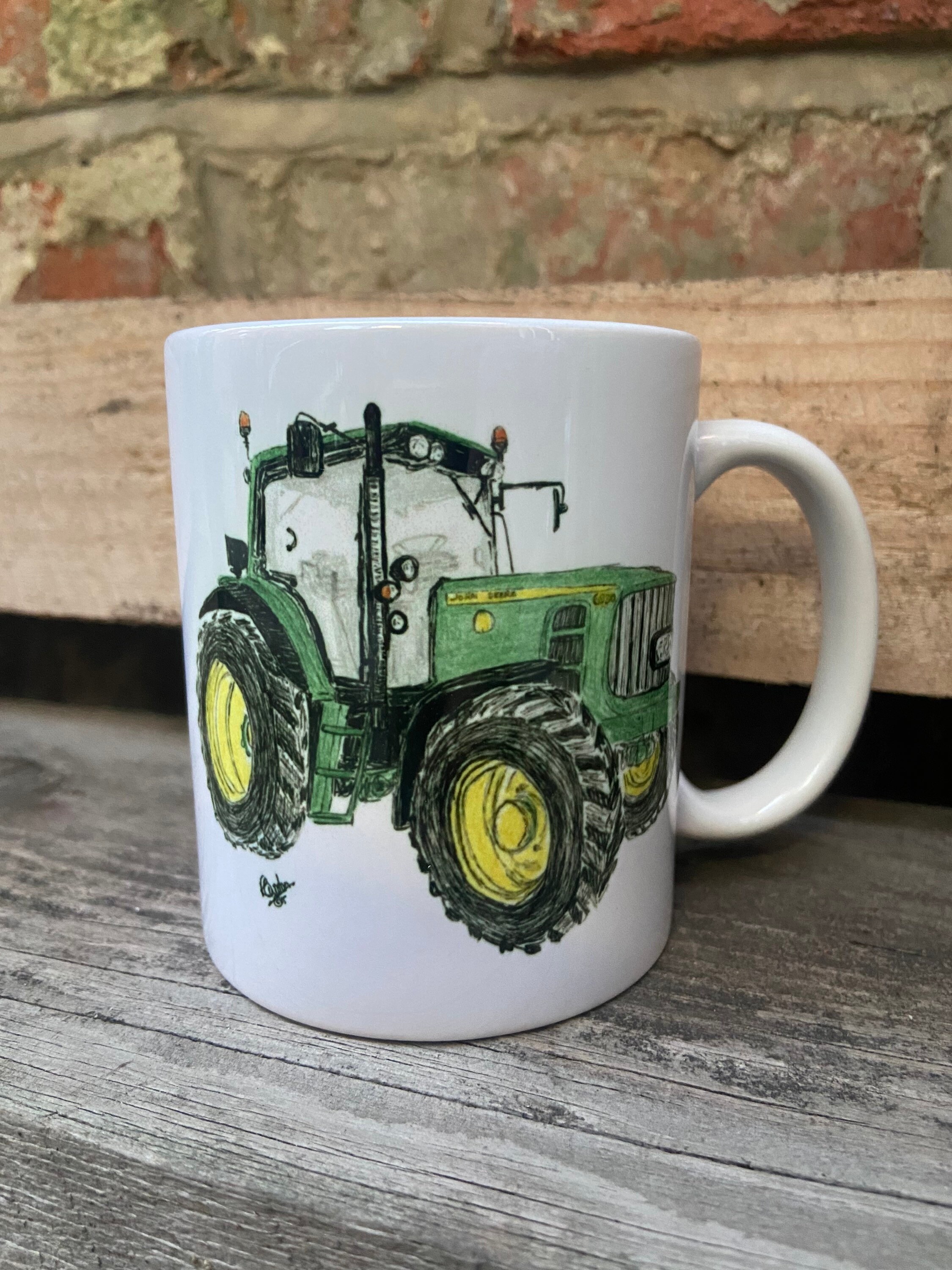 Taza de tractor verde moderno Regalo de tractor Regalo de granjero ...