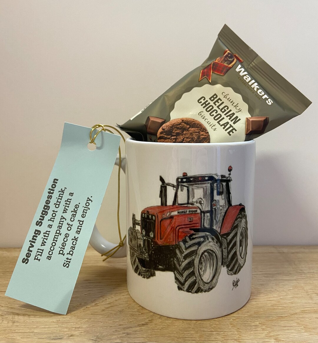 Modern Red Tractor Coffee Mug Tractor Gift Retirement Gift Farmer Gift ...