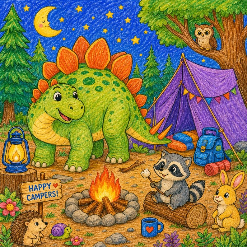 Dinosaur Adventures Coloring Book for Kids | Toddler Preschool Activity ...