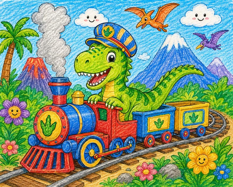 Dinosaur Adventures Coloring Book for Kids | Toddler Preschool Activity ...