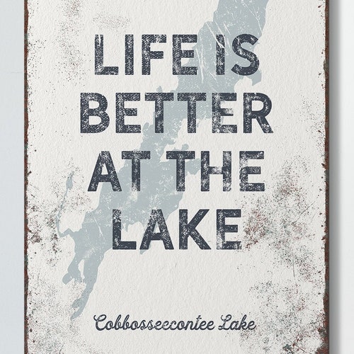 Distressed LAKE MICHIGAN Canvas go Jump in the | Etsy