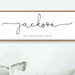 Canvas LAST NAME Sign, Personalized Farmhouse Print, Script Family Name ...