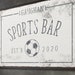 Personalized SPORTS BAR Sign Vintage Home Bar Wall Art, Custom Soccer ...