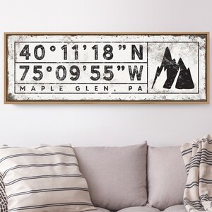 Nautical COORDINATES Sign With Whale Tail Personalized Beach House ...