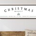 North Pole SKI LODGE Sign > Minimalist White Holiday Decor, Red Skis ...