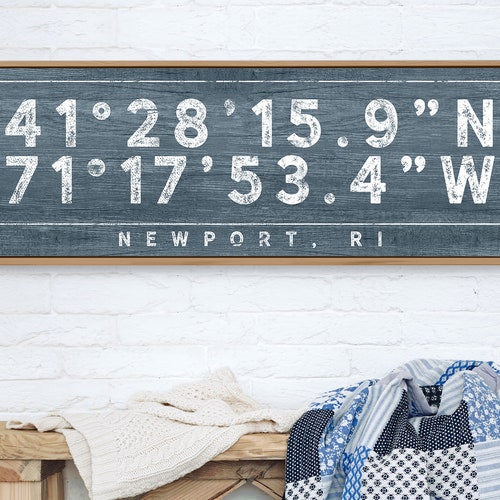 Harbor Blue COORDINATES Sign Distressed Farmhouse Print | Etsy