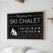 Vintage SKI CHALET Sign, Personalized Last Name Canvas, Winter Wall Art ...