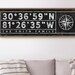 Large BEACH HOUSE Sign With Shell Vintage Coordinates - Etsy