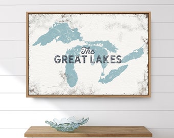 Great Lakes Print - Etsy