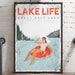 Navy LAKE LIFE Sign Personalized Nautical Blue Lake House - Etsy