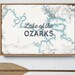 LAKE of the OZARKS Sign Personalized Framed Canvas Print - Etsy