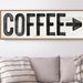 Vintage COFFEE Sign With Arrow > Coffee Bar Decor for Farmhouse Kitchen ...