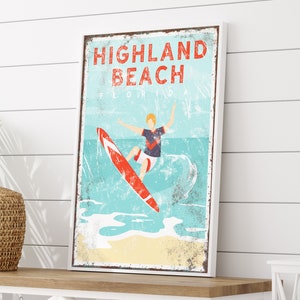 Vintage Costa Rica Sign for Beach House Decor Personalized Ocean Surf ...