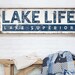 Vintage Lake Erie Sign • personalized LAKE LIFE Canvas • teal Lake ...