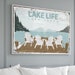 Navy LAKE LIFE Poster for Lake House Decor, Couple Wake Surfing, Wake ...