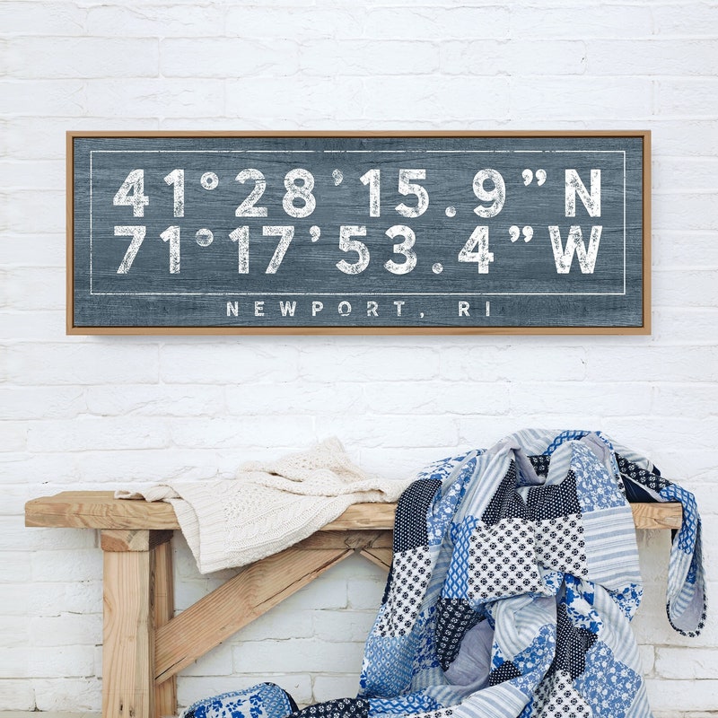 City Coordinates Sign - Etsy