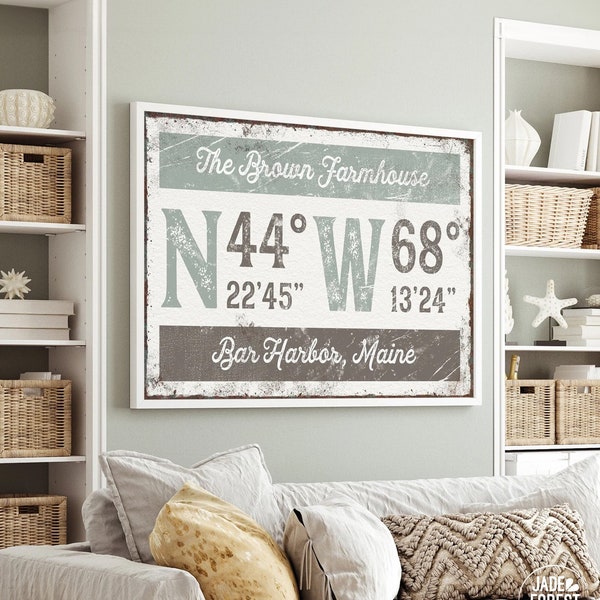 Coordinates Sign - Etsy