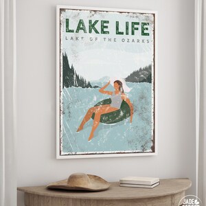 Vintage Lake Superior Sign Custom Coastal Art Print, Vintage Tubing ...