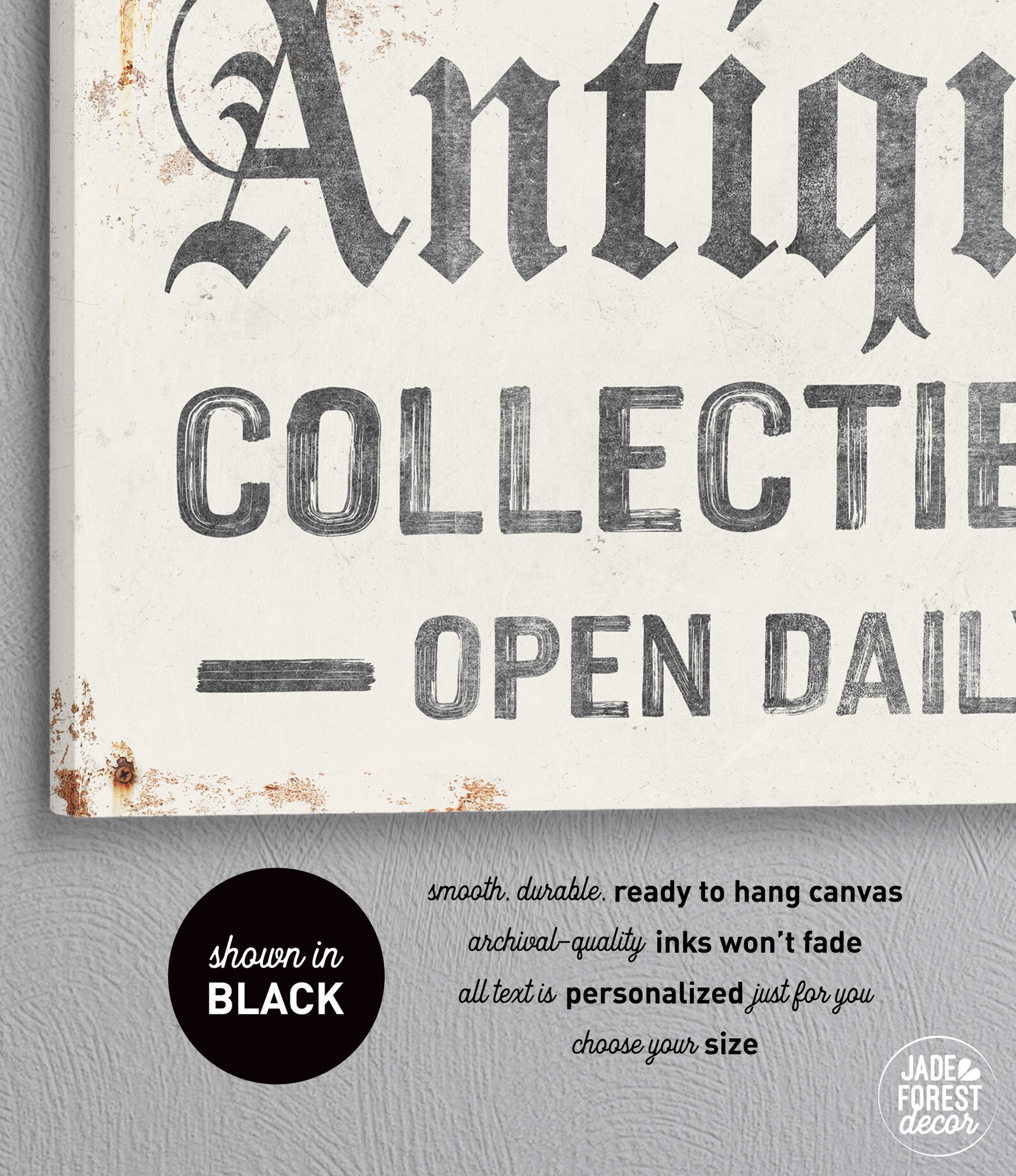 Vintage ANTIQUES COLLECTIBLES Sign Custom Arrow Wall Art - Etsy