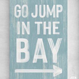Directional Ocean Sign: Nautical Beach Decor (canvas or Paper Options ...