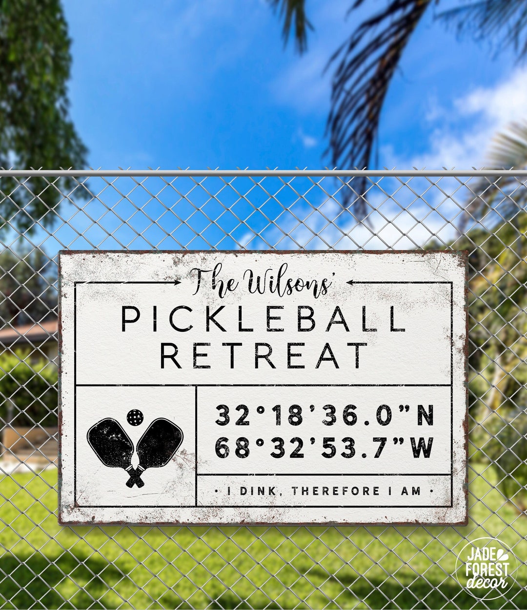 Personalized PICKLEBALL Sign, Personalized Last Name Canvas, Pickleball ...