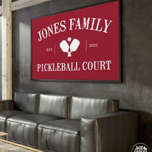PICKLEBALL COURT Sign With Paddles, Can Be Personalized, Custom Name ...