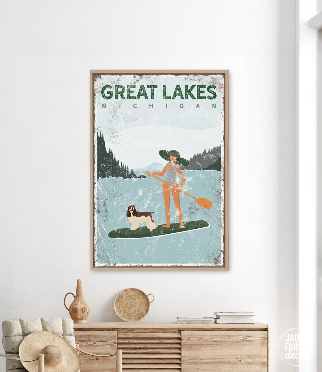 Custom Paddleboard Sign Cocker Spaniel Mom Gift Woman Boating With Dog ...