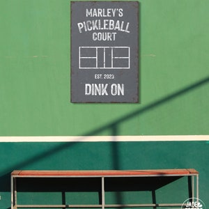 Green Personalized PICKLEBALL GIFT, Personalized COURT Sign Custom Name ...