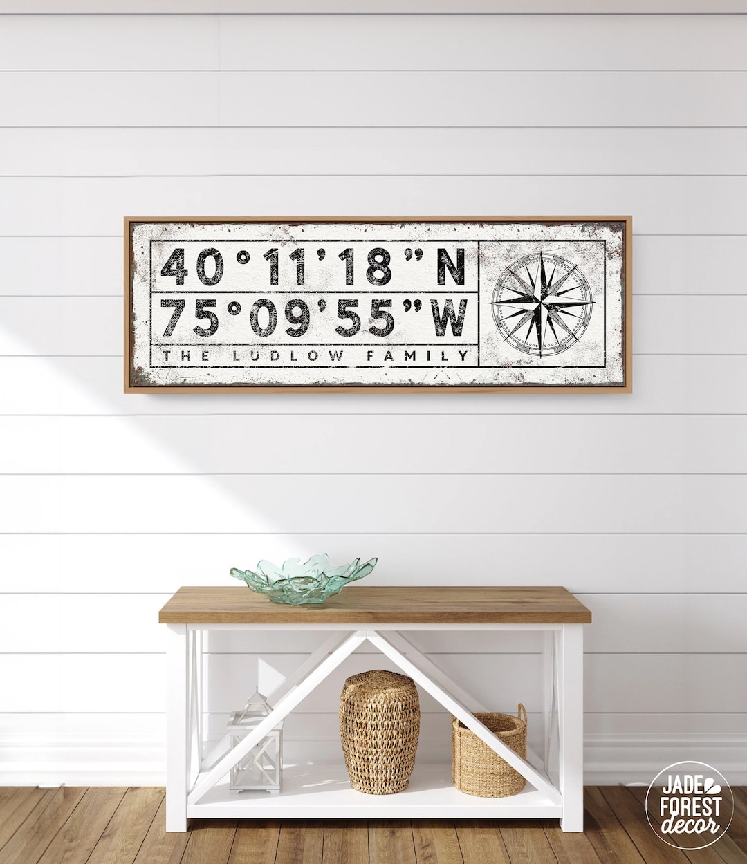 Custom COORDINATES Sign > Large Canvas Print With Latitude & Longitude ...