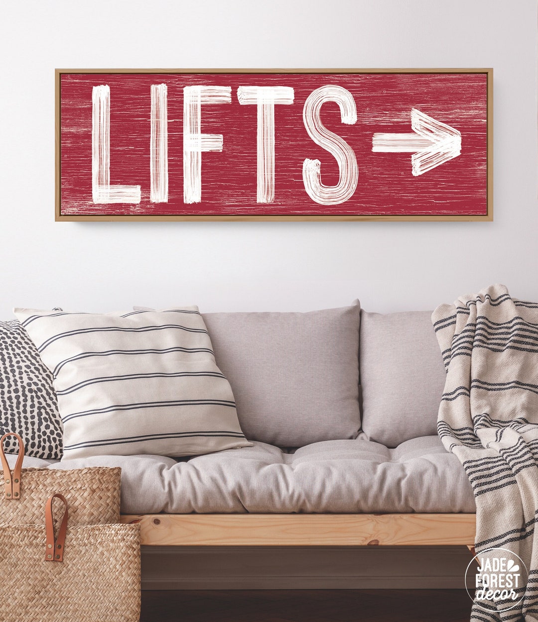 LIFTS Sign for Ski House Decor, Vintage Skiing Sign, Ski Lodge ...