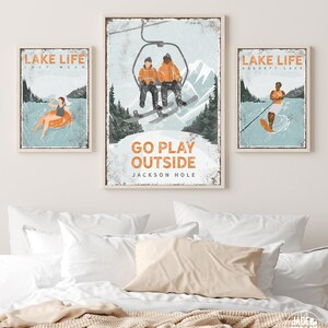 Boat Waves LAKE DAYS Sign Personalized Water Skiing Poster for Lake ...
