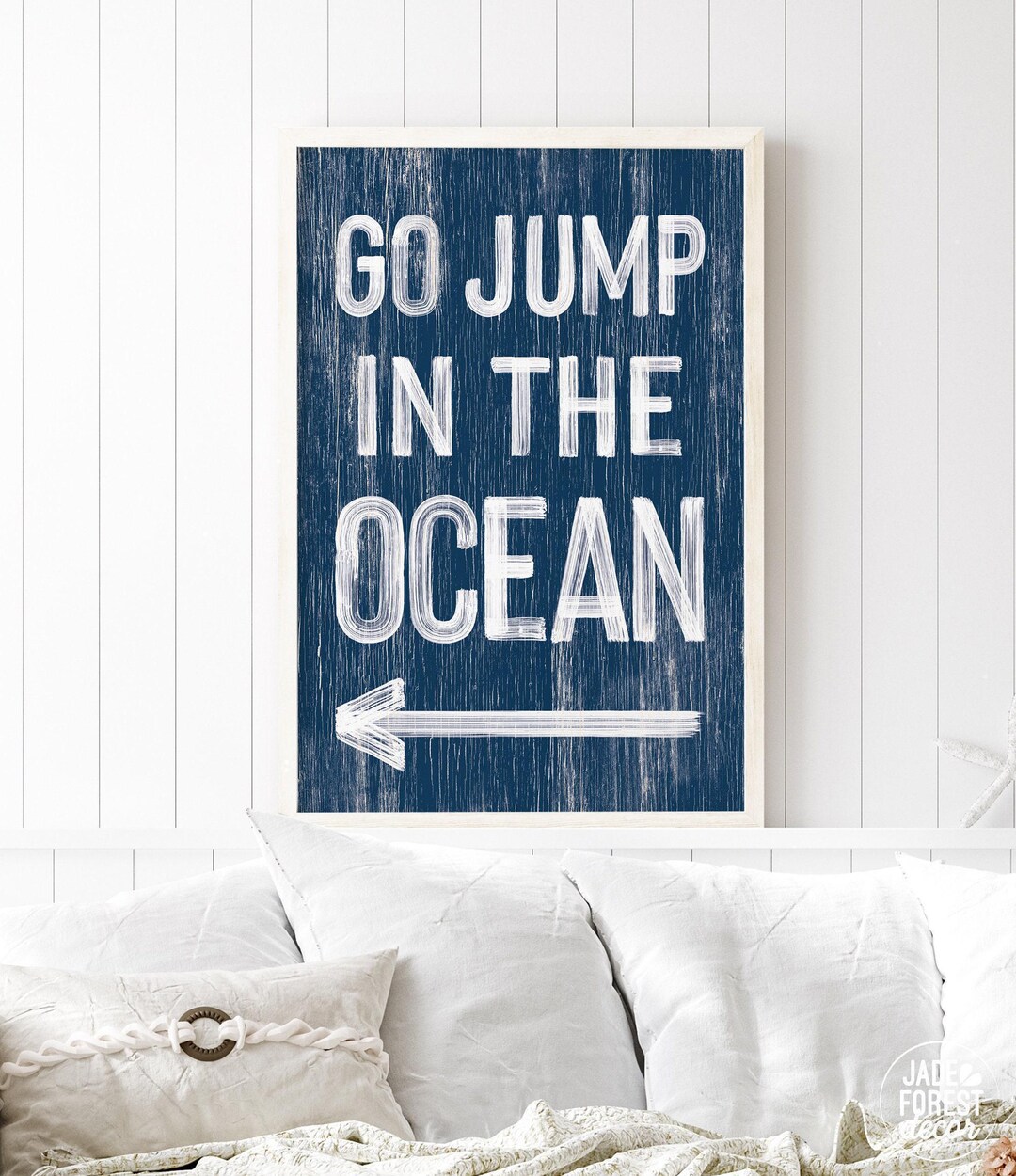Directional Ocean Sign: Nautical Beach Decor (canvas or Paper Options ...
