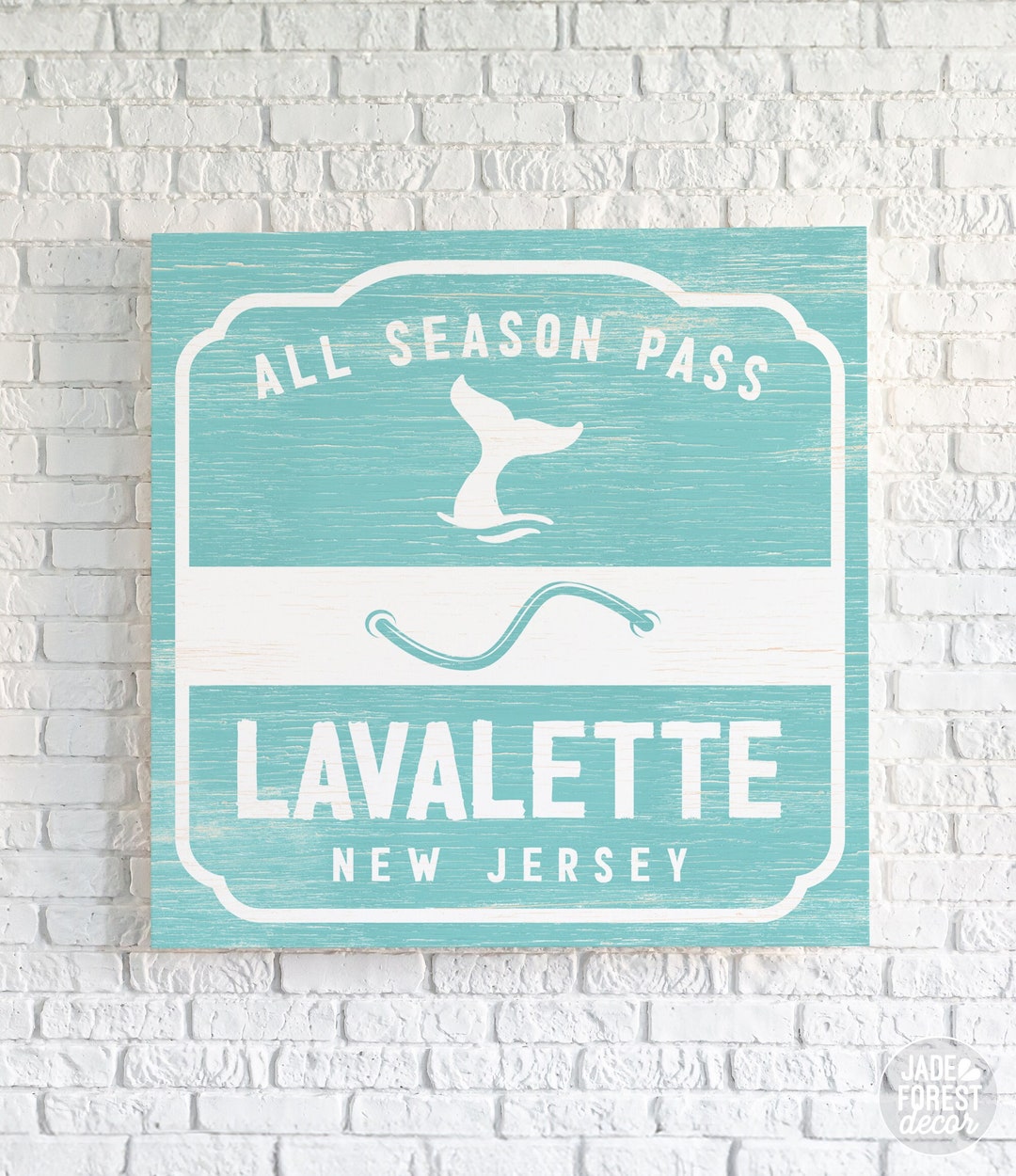 Vintage BEACH BADGE Poster, Choose Your Favorite Beach, Lavalette New ...
