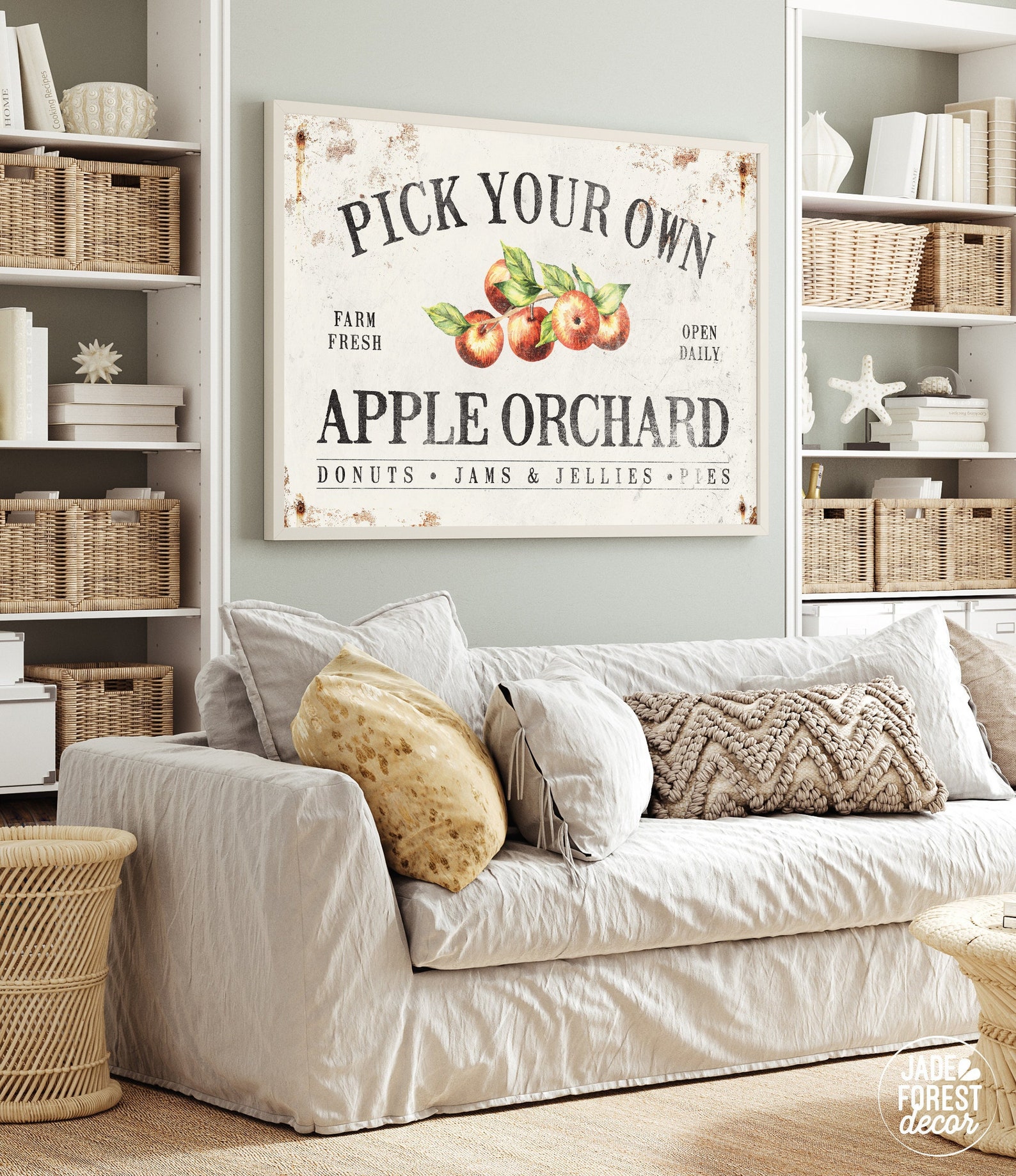 Personalized APPLE ORCHARD Sign custom Vintage Fall Decor - Etsy