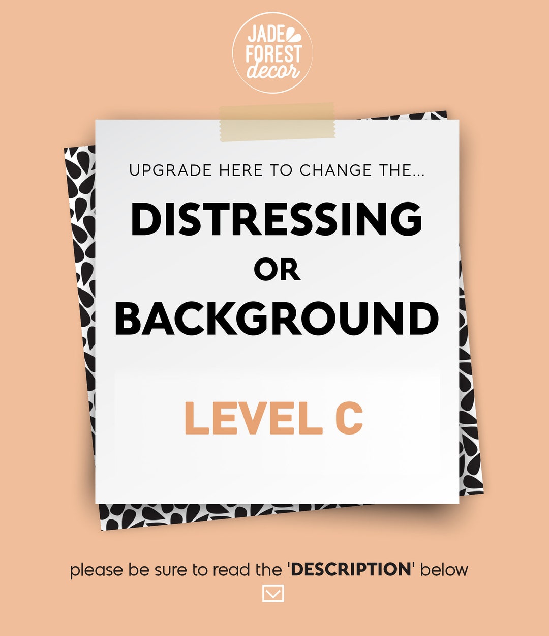 BACKGROUND or DISTRESSING UPGRADE - Level C – Contact Us First, to Be ...