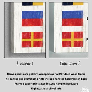 Vertical Nautical Flags Sign, Custom Last Name Sign Using Nautical ...