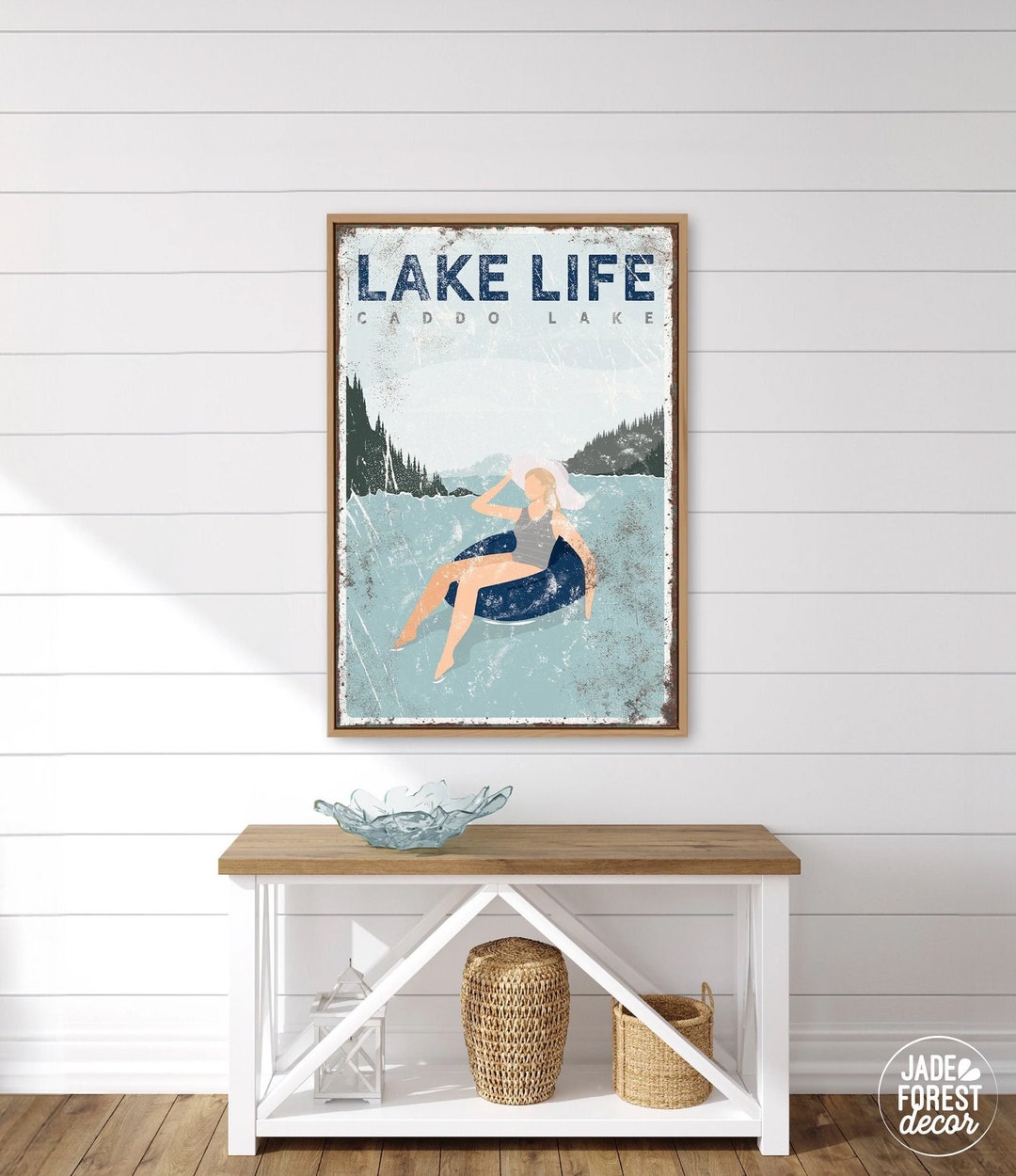 Navy LAKE LIFE Sign Personalized Nautical Blue Lake House Decor, Lake ...