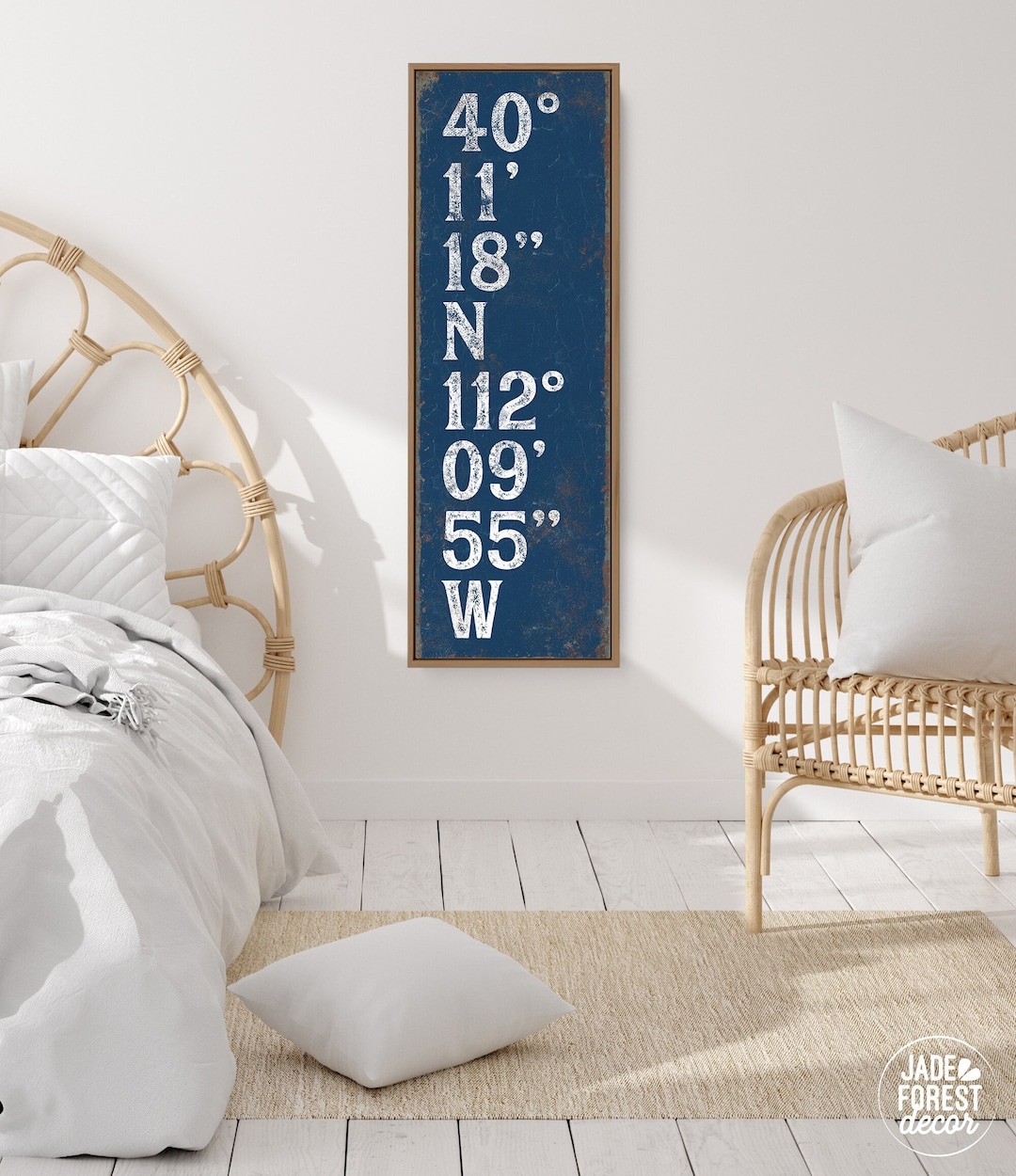 Navy Blue Coordinates Wall Art, Vintage Nautical Canvas Art Print ...